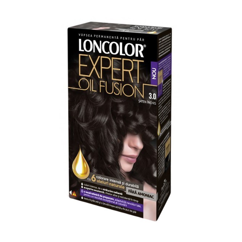 Set 2 x Vopsea de Par Permanenta Loncolor Expert Oil Fusion 3.0 Saten ...
