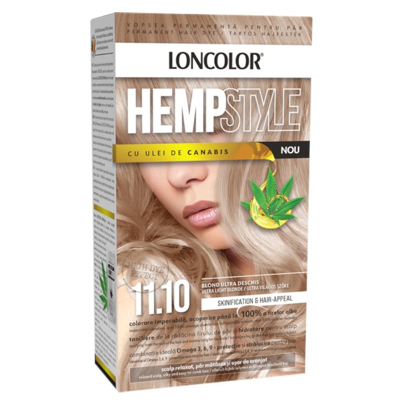 Vopsea de Par Permanenta Loncolor Hempstyle cu Ulei de Canabis, 11.10 ...