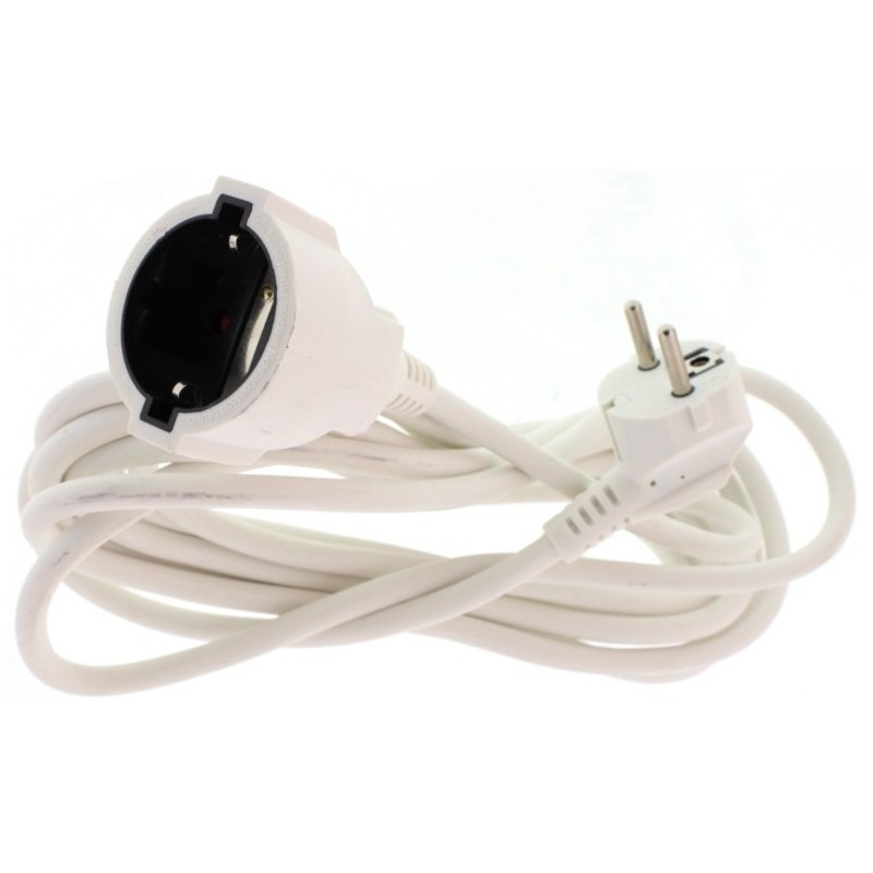 Set 2 x Cablu Prelungitor Electric Alb, Sectiune Cablu 3 x 1.5mm2 ...
