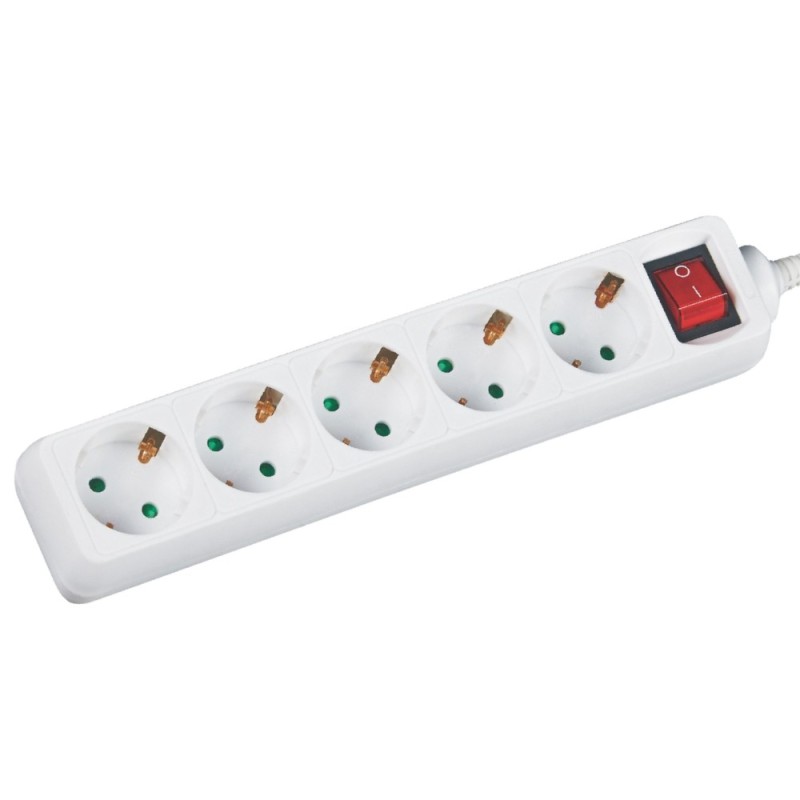 Prelungitor Electric cu Intrerupator, 5 Prize, Sectiune Cablu 3 x 1 ...
