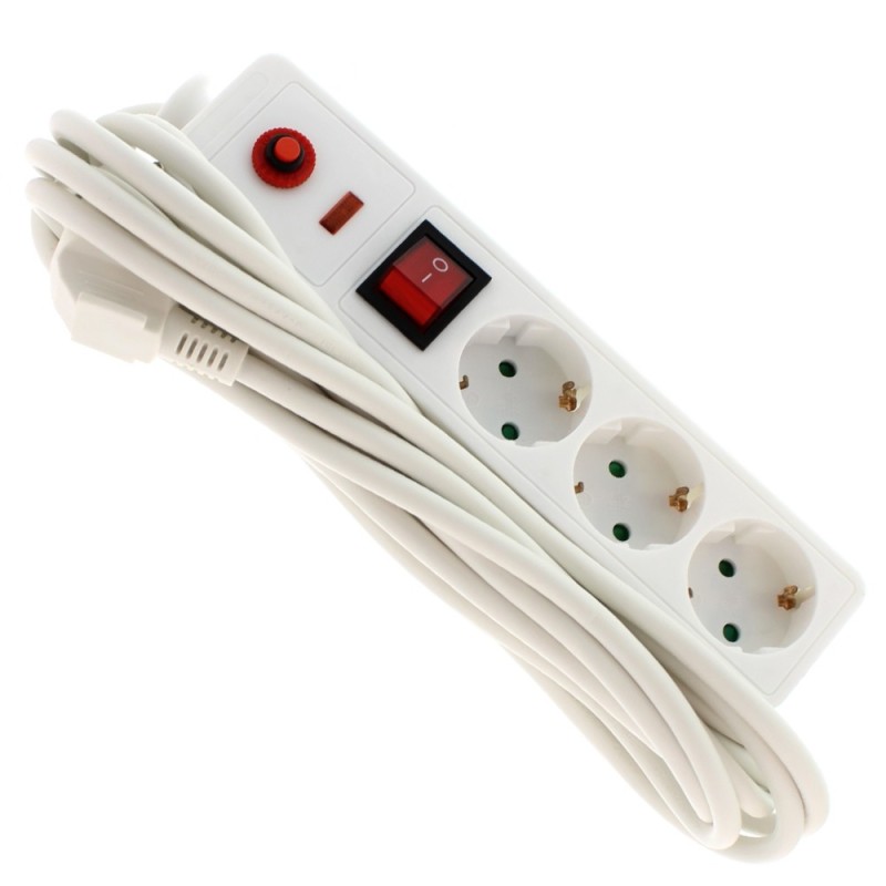 Set 2 x Prelungitor cu Protectie, 3 Prize, Sectiune Cablu 3 x 1.5mm2 ...