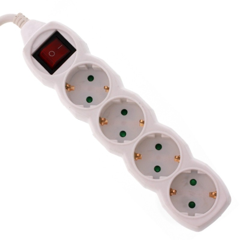 Prelungitor Electric cu Intrerupator, 4 Prize, Sectiune Cablu 3 x 1 ...