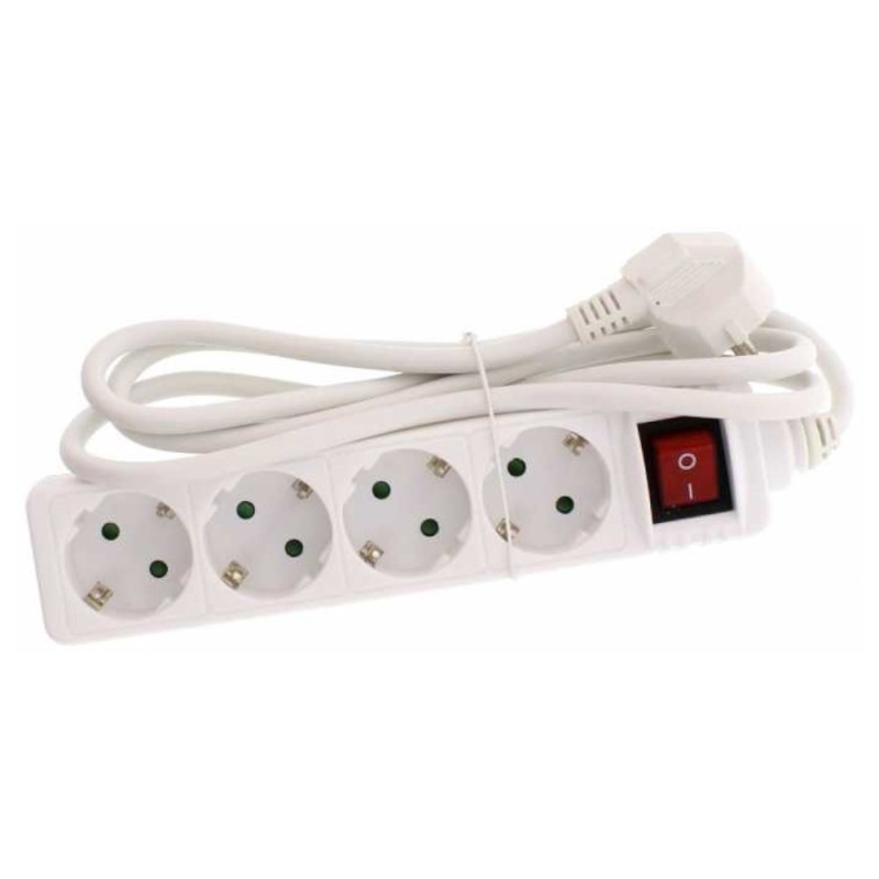 Prelungitor Electric cu Intrerupator, 4 Prize, Sectiune Cablu 3 x 1 ...