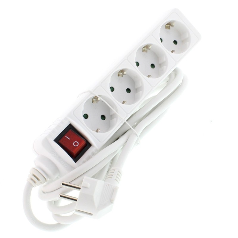 Prelungitor Electric cu Intrerupator, 4 Prize, Sectiune Cablu 3 x 1 ...