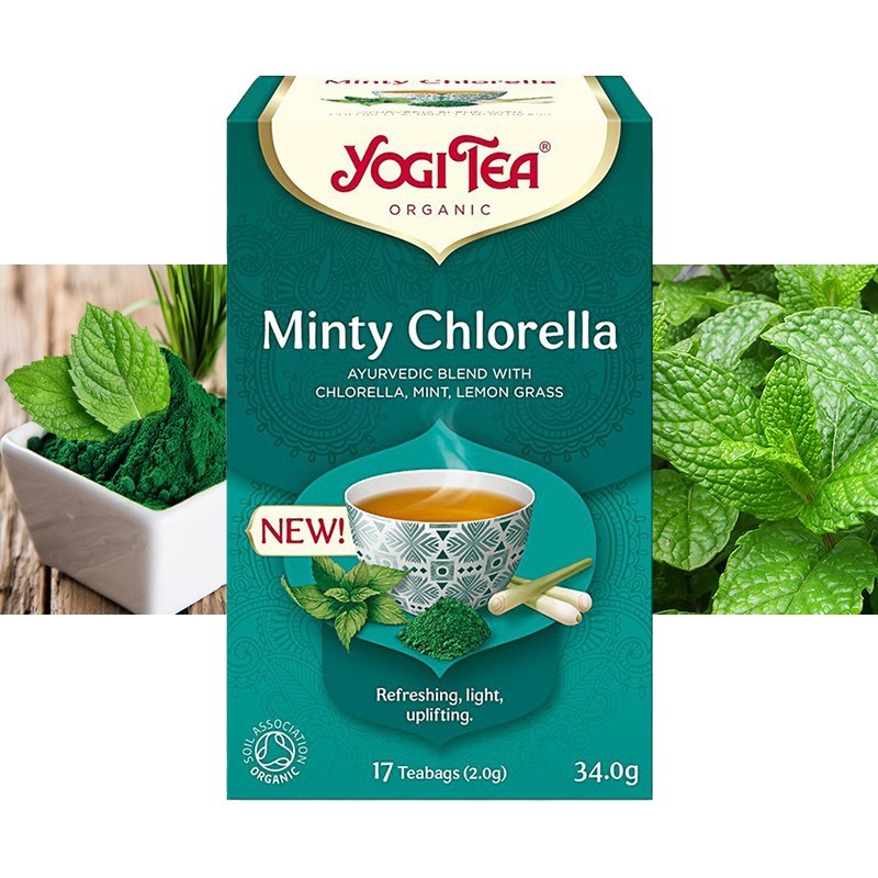 Set 2 x Ceai Bio Menta si Chlorella, Yogi Tea, 17 Plicuri, 34 g Oferta ...