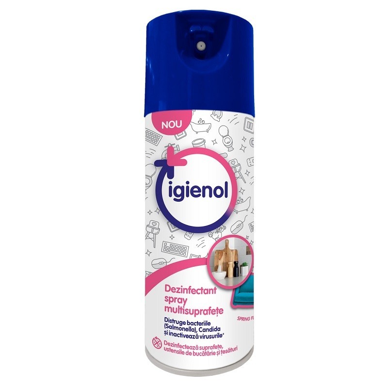 Set 2 x Spray Dezinfectant Multisuprafete Igienol Spring Flowers 400 ml ...