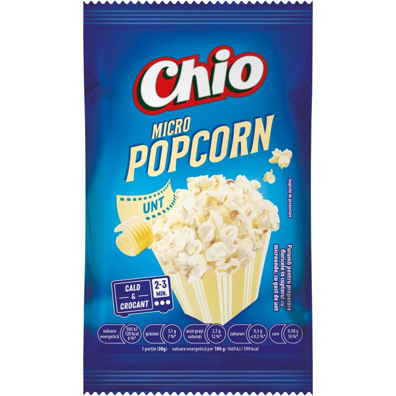 Set 8 x Popcorn cu Unt Chio, pentru Microunde, 80 g Oferta Pret - Trada.ro