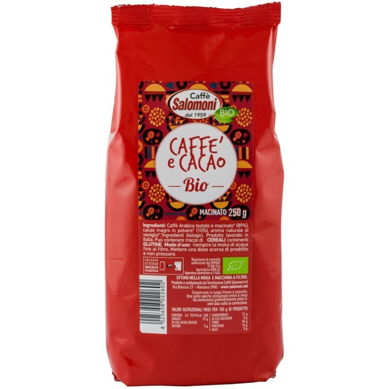Cafea si Cacao BIO Macinata, Salomoni Cafe, 250 g Oferta Pret - Trada.ro