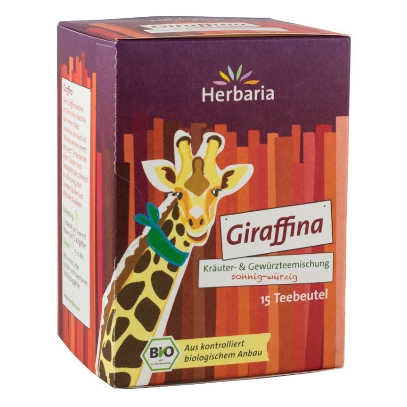Ceai BIO din Plante si Condimente Giraffina, 15 x 1.8 g, Herbaria ...