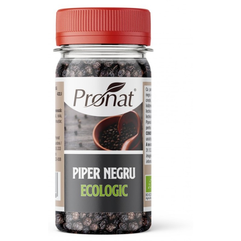 Piper Negru Boabe BIO, 55 g, Pronat Oferta Pret - Trada.ro