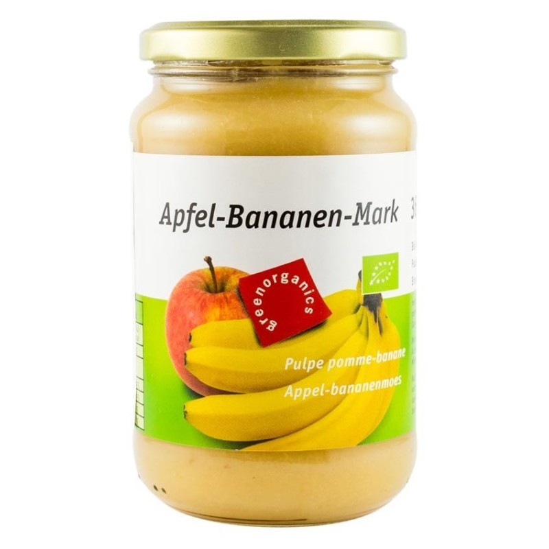 Piure BIO din Pulpa de Mere si Banane, 360 g, Green Organics Oferta ...