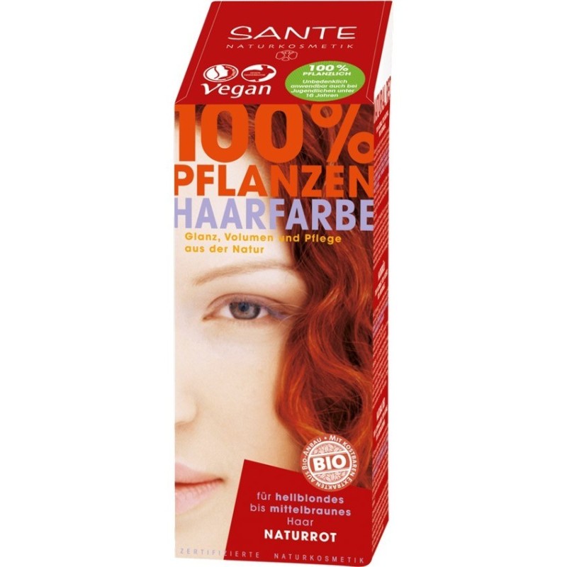 Vopsea BIO pentru Par din Plante, Rosu Natural, Sante, 100 ml Oferta ...