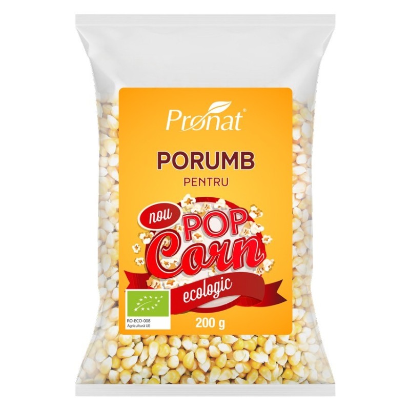 Porumb BIO pentru Popcorn, 200 g, Pronat Oferta Pret - Trada.ro