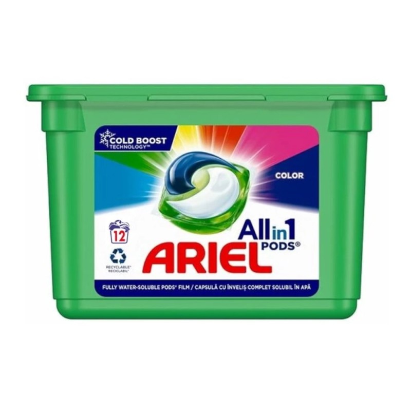 Detergent de Rufe Capsule Ariel All in One PODS Color, 12 Spalari ...