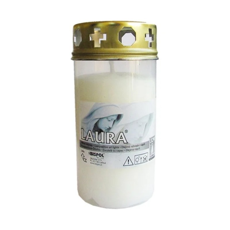 Candela Alba cu Capac Anti-vant W3D 45 Ore Oferta Pret - Trada.ro