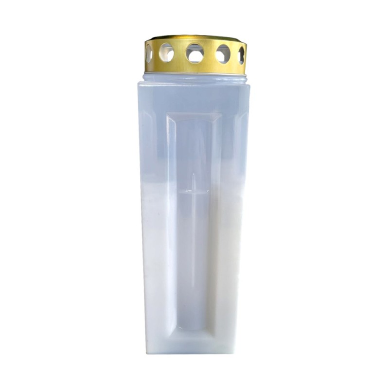 Candela din Plastic cu Capac Anti-vant Felinar Alb, 90 Ore Oferta Pret ...
