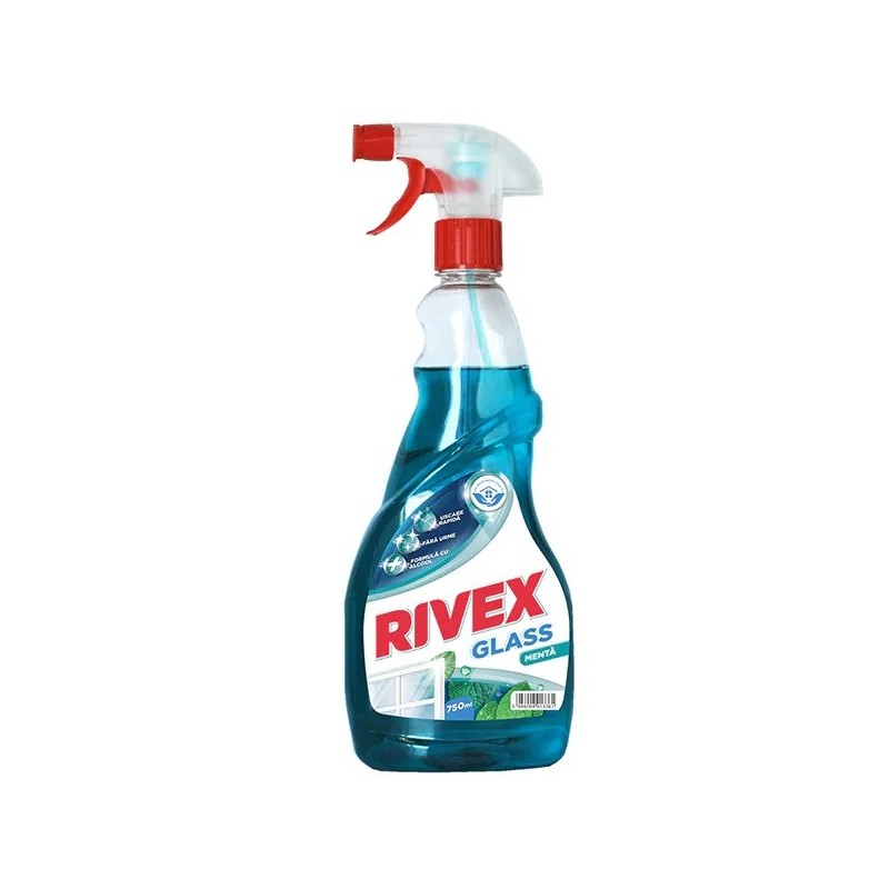 Set 4 x Solutie pentru Geam cu Pulverizator, Rivex Menta 750 ml Oferta ...