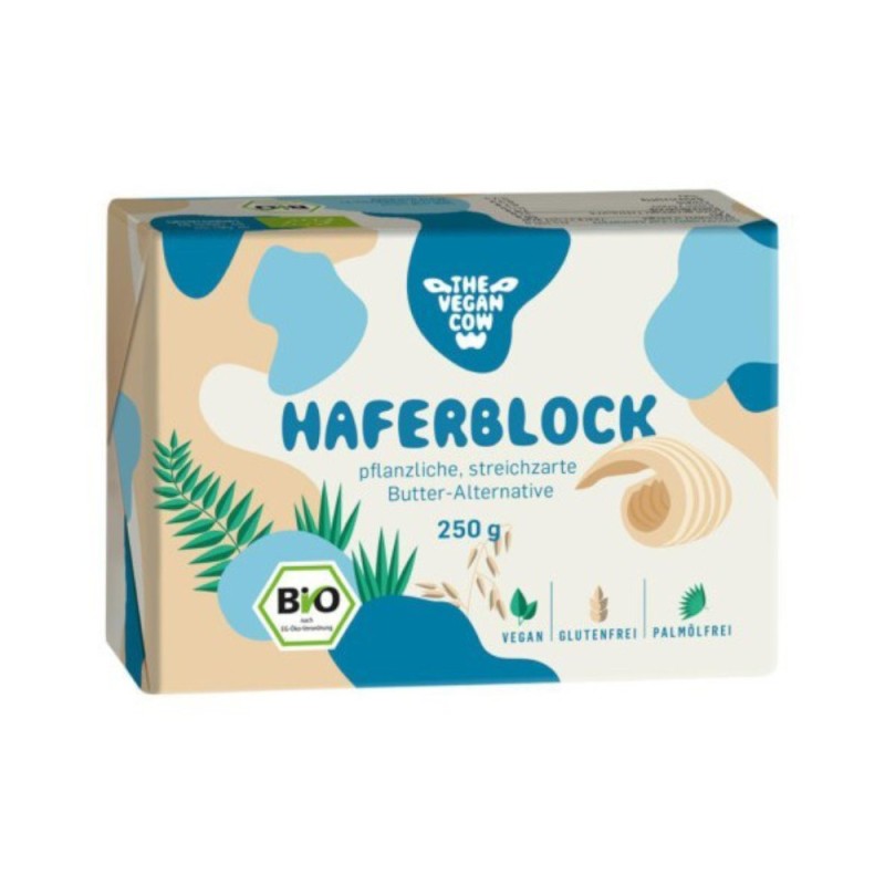 Set 2 x Alternativa Vegetala la Unt, din Lapte de Ovaz, BIO, 250 g, Cow ...