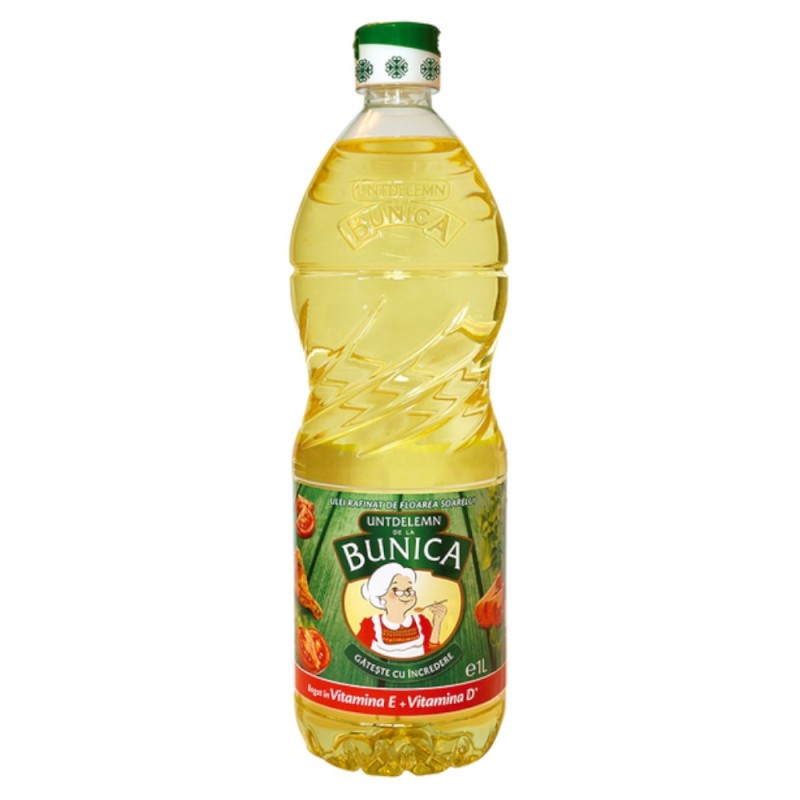 Ulei de Floarea Soarelui cu Vitamina D Bunica Untdelem, 1 l Oferta Pret ...
