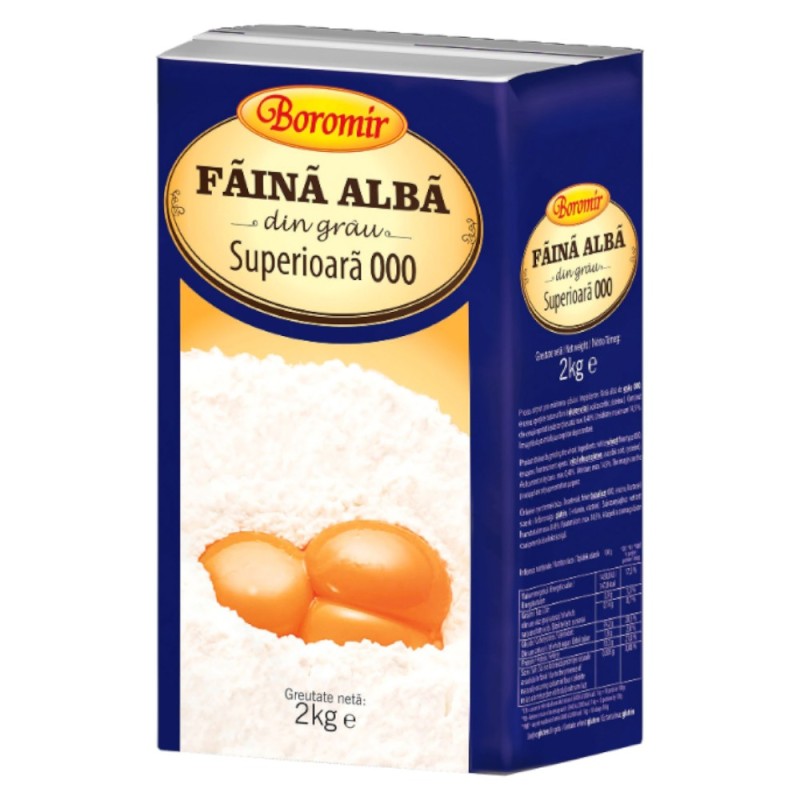 Faina Alba din Grau 000 Boromir, 2 kg Oferta Pret - Trada.ro
