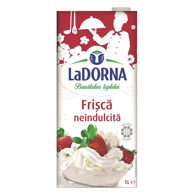 Set 4 x Smantana pentru Frisca UHT La Dorna, 32% Grasime, 1 l Oferta ...