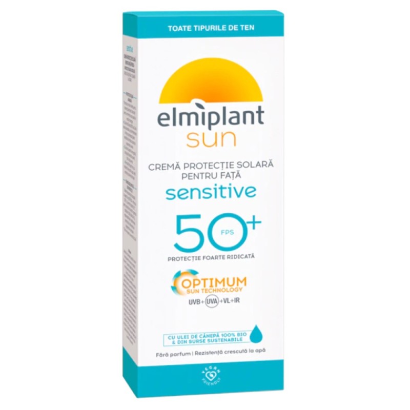 Crema Protectie Solara pentru Fata, Elmiplant Sun Sensitive SPF 50, 50 ...