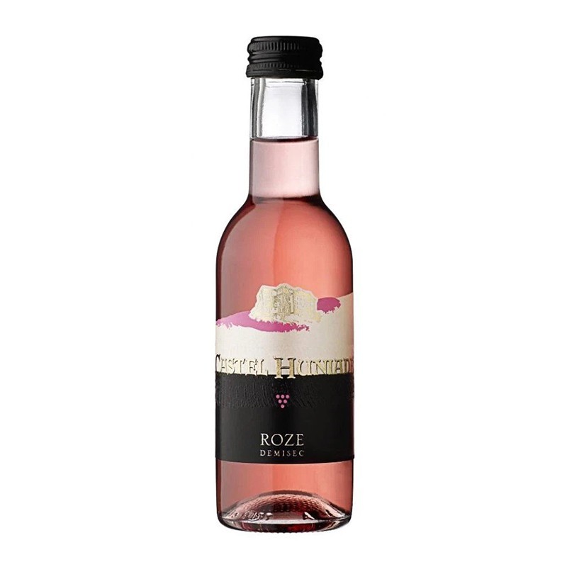 Set 10 x Vin Castel Huniade Cramele Recas, Rose Demisec Mini, 187 ml ...