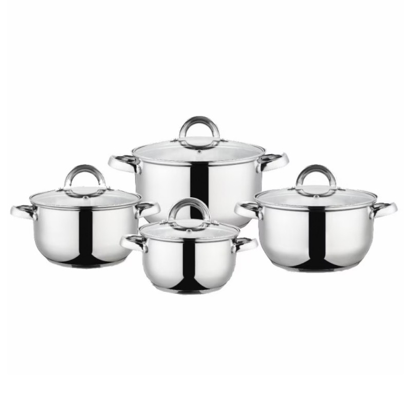 Set 2 x 4 Cratita din Inox Grunberg, cu Capac Oferta Pret - Trada.ro