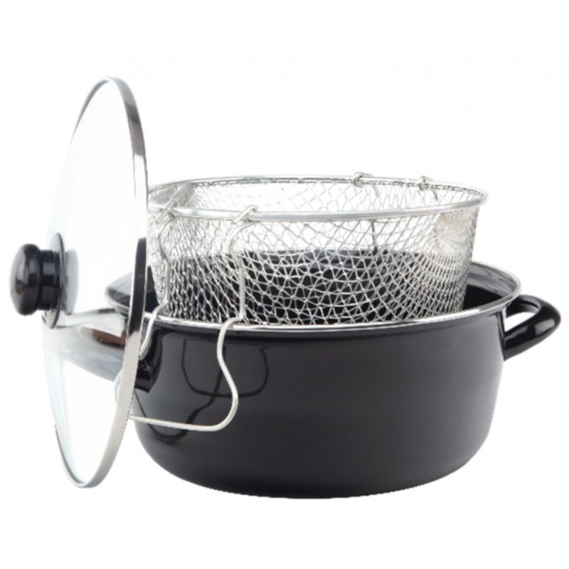 Set 2 x Fripteuza cu Capac Si Sita Grunberg, 3.9 l, 24 cm Oferta Pret ...