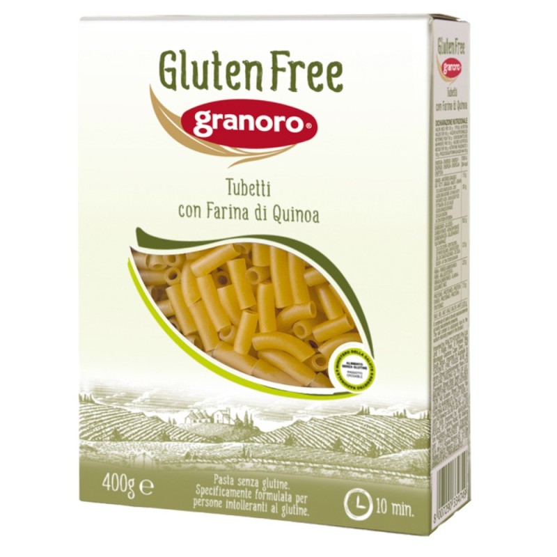 Set 2 x Paste Tubetti fara Gluten cu Faina de Quinoa, Granoro, 400 g ...