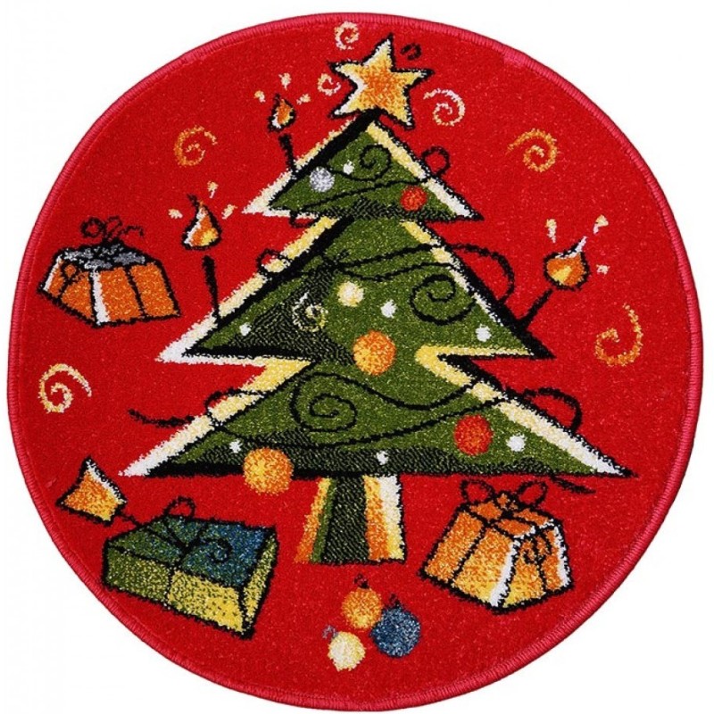 Covor Rotund, 67 x 67 cm, Rosu, Kolibri Model de Craciun 11505 Oferta ...