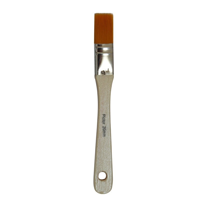 Set 2 x Pensula Lata, Par Sintetic, Maner Scurt, Pictor - 35 mm Oferta ...