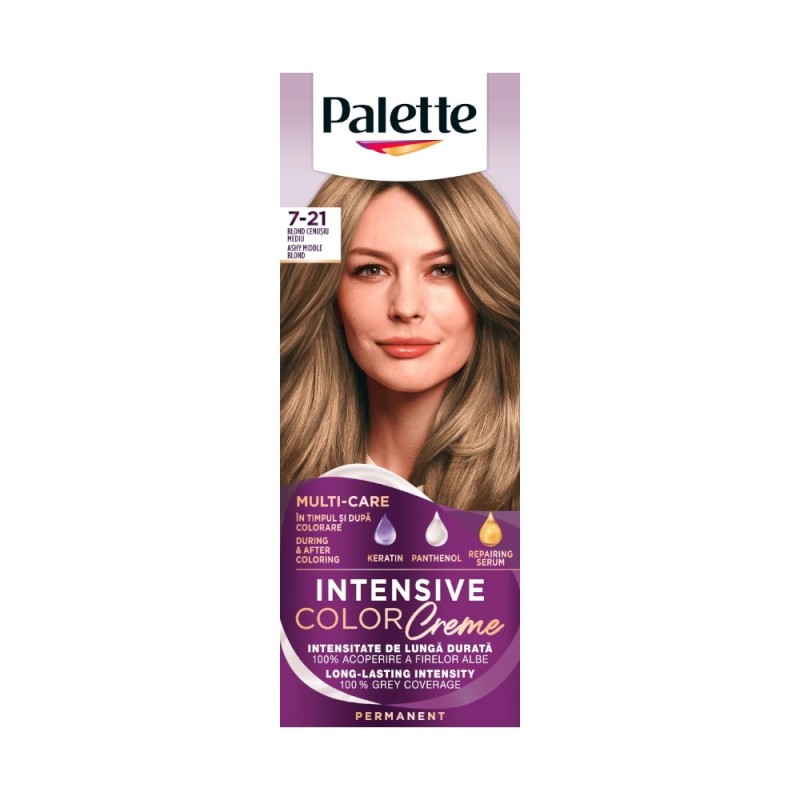 Vopsea de Par Permanenta Palette Intensive Color Creme 7-21 Blond ...