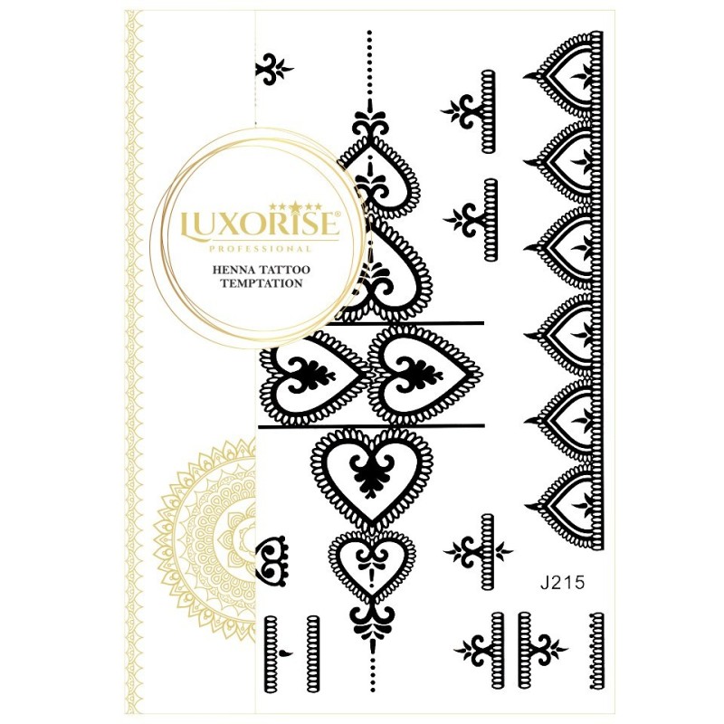 Tatuaj Temporar Luxorise Henna Temptation Heart Details J215 Oferta ...