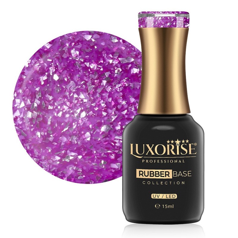 Rubber Base Luxorise Sparkling Collection, Orchid Flakes 15 ml Oferta Pret - Trada.ro