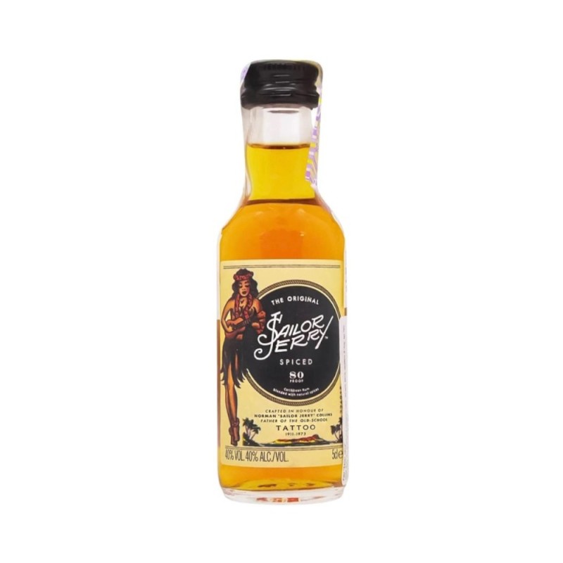 Set 2 x Rom Sailor Jerry Spiced Spiced Caraibe, 40 % Alcool, 50 ml ...
