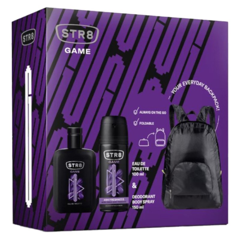 Set 2 x Caseta Cadou STR8 Game Apa de Toaleta 100 ml, Deodorant Spray pentru Corp 150 ml si ...