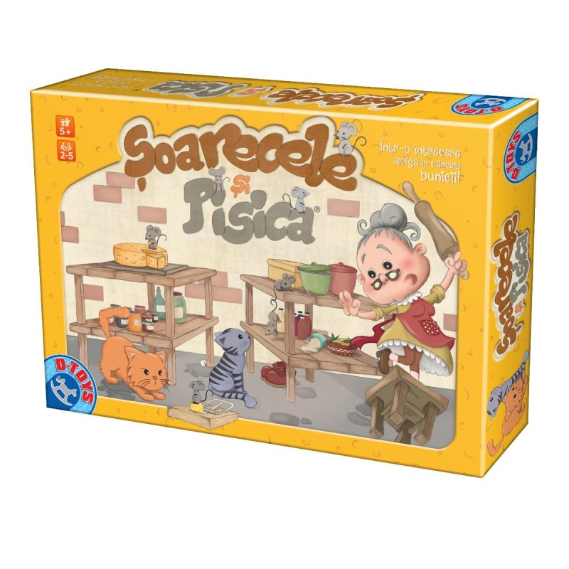 Joc de Societate, D-Toys, Soarecele si Pisica, cu Tabla Tridimensionala ...