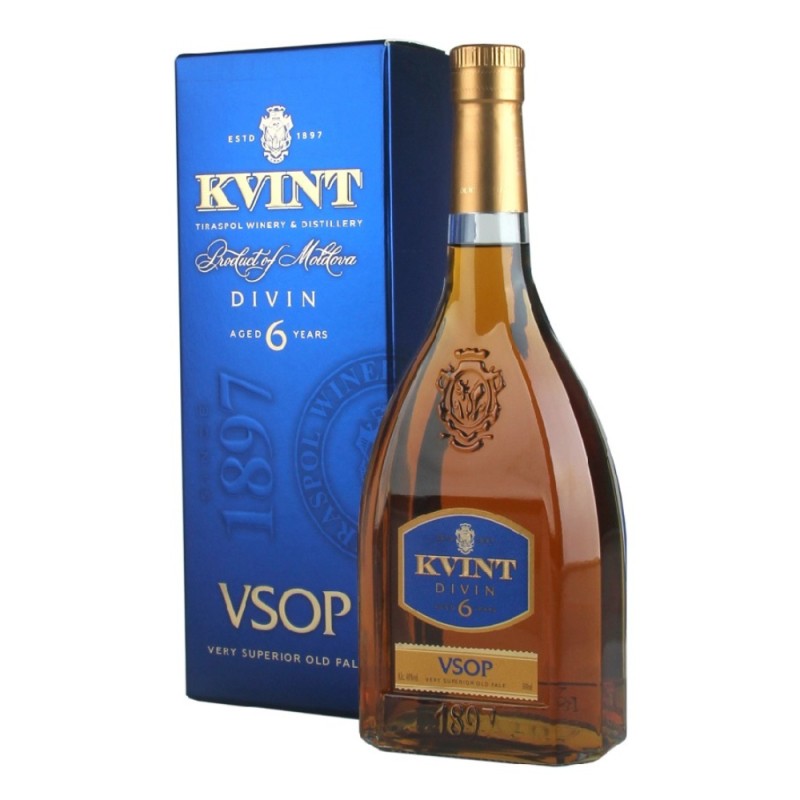 Coniac Kvint Divin 6 Ani VSOP, in Cutie, 40% Alcool, 0.5 l Oferta Pret ...