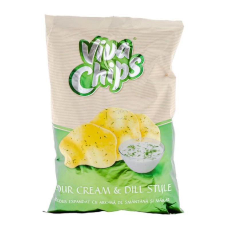Chipsuri cu Smantana si Marar, Viva Chips, 100 g Oferta Pret - Trada.ro