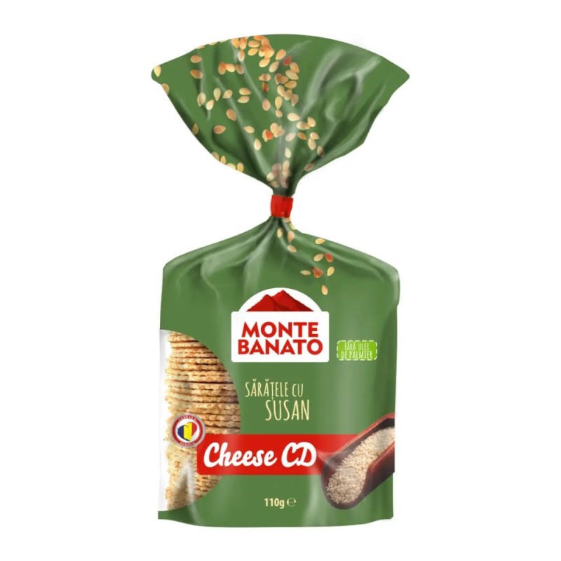 Saratele cu Susan si Cascaval, Monte Banato, 110 g Oferta Pret - Trada.ro