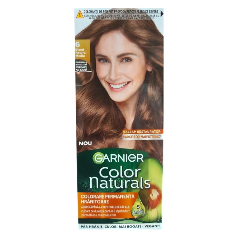 Vopsea de Par Permanenta Garnier Color Naturals 6 Blond Mediu Natural ...
