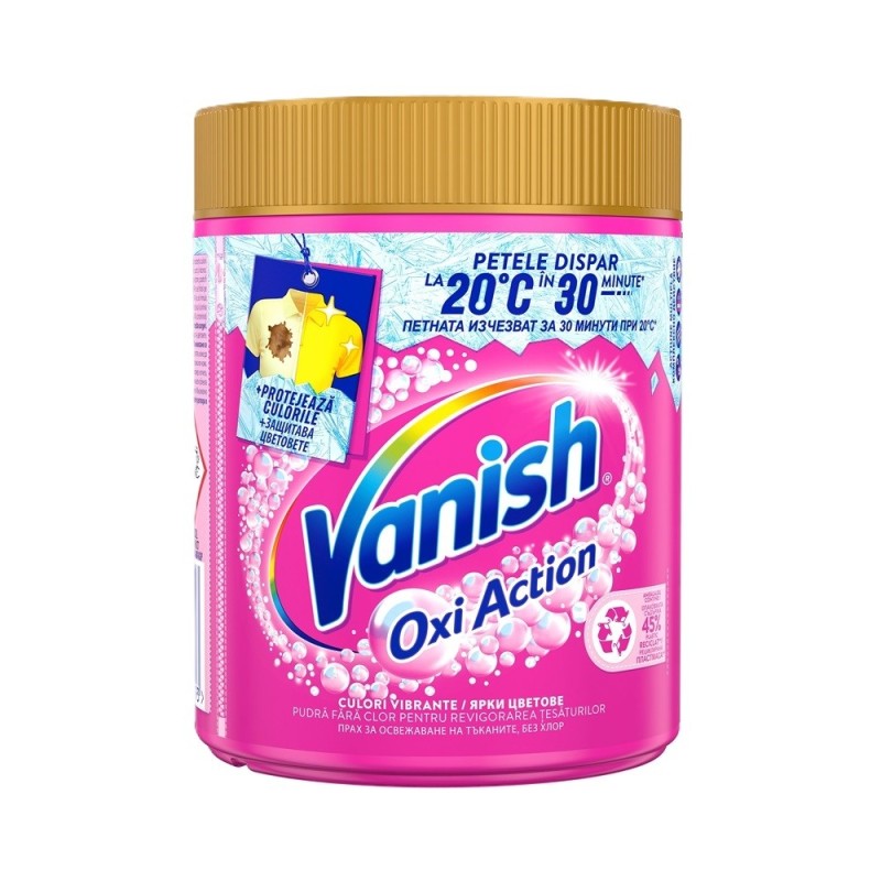 Pudra pentru Indepartat Pete, Vanish Oxi Pink, pentru Tesaturi Colorate ...