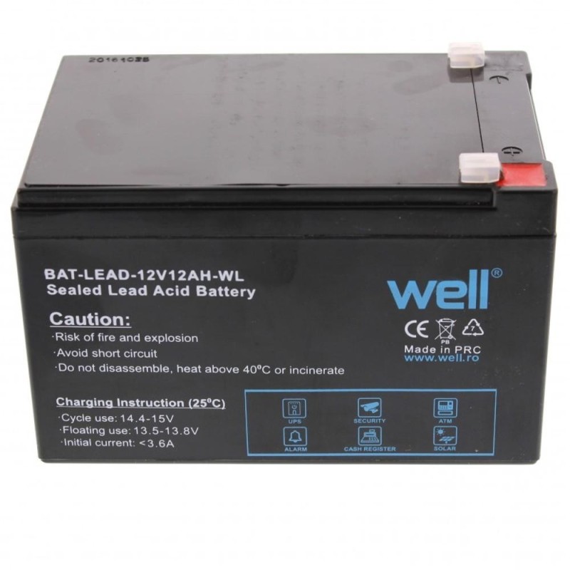 Set 2 x Acumulator Plumb Acid 12V / 12Ah, Terminal F2, Well Oferta Pret ...