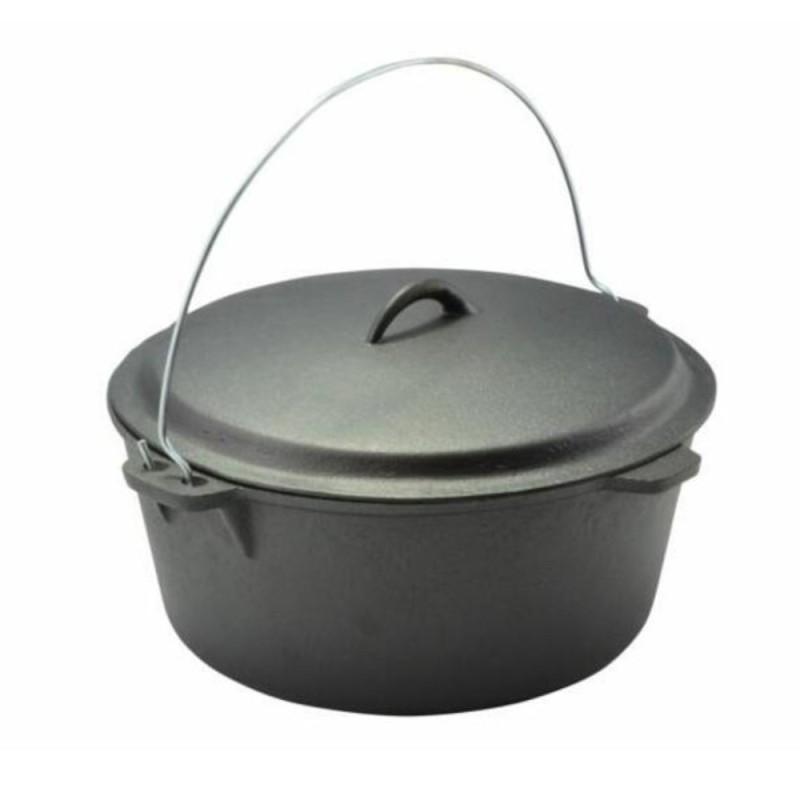 Ceaun din Fonta, cu Maner si Capac, 6 l, 30 x 10 cm, Perfect Home ...