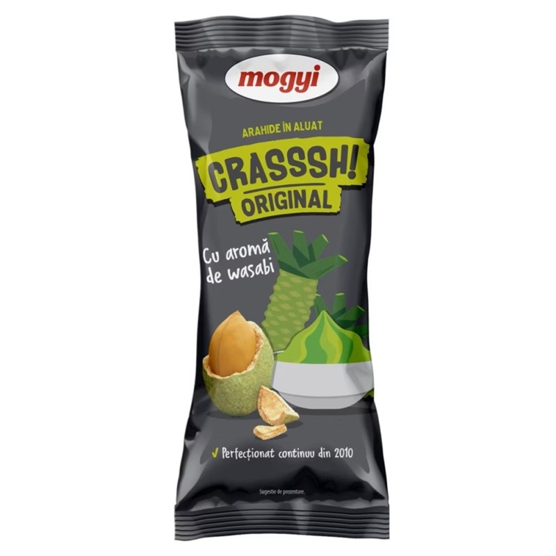 Arahide Prajite in Aluat, cu Aroma de Wasabi, Mogyi Crasssh, 60 g ...