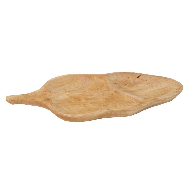 Platou in Forma de Frunza pentru Servire, Lemn de Arin, 52 x 26 cm ...