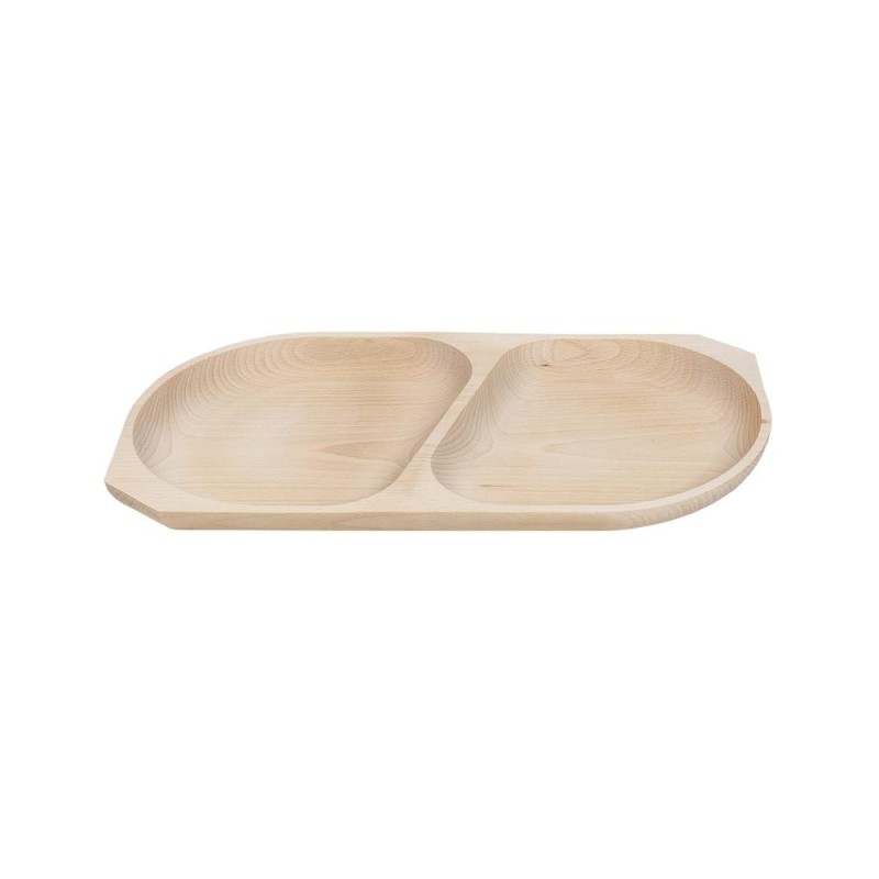 Platou cu 2 Compartimente, Lemn de Fag, 44 x 23 x 2.5 cm Oferta Pret ...