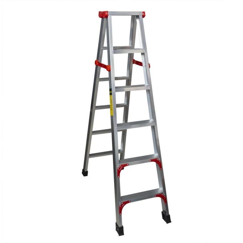 Scara Pliabila Dubla din Aluminiu, Greutate Maxima 150 kg, 2 x 6 Trepte ...