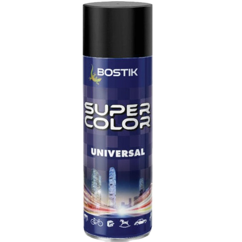 Vopsea Spray Universala Negru Mat, pentru Retus, RAL 9005, Bostik, 400 ...